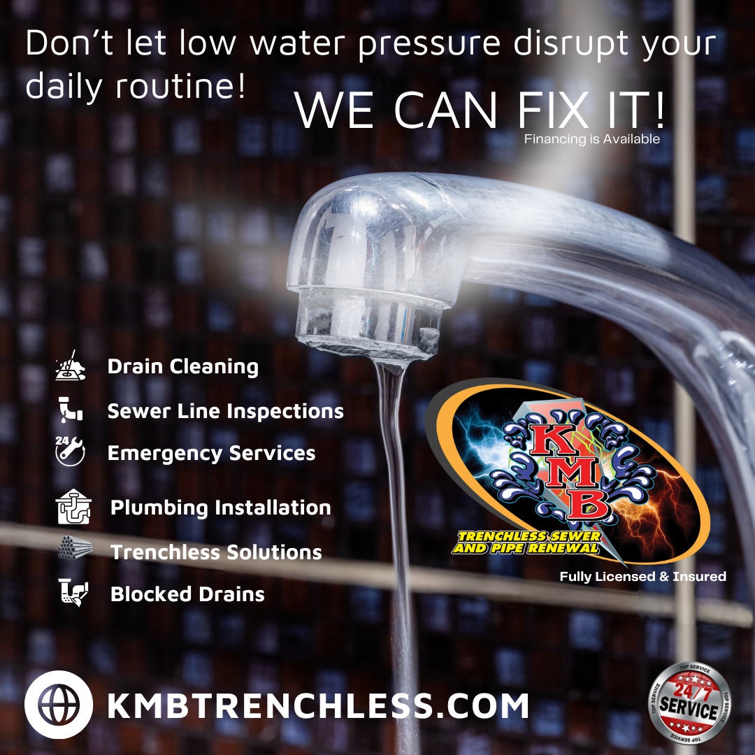 KMB Trenchless Sewer and Pipe Renewal » Experiencing Low Water Pressure?