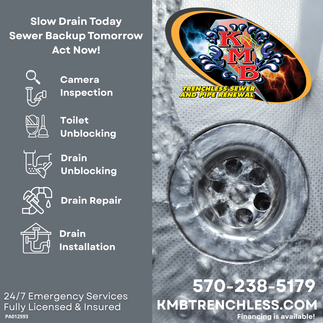 KMB Trenchless Sewer and Pipe Renewal » What does a slow drain mean?